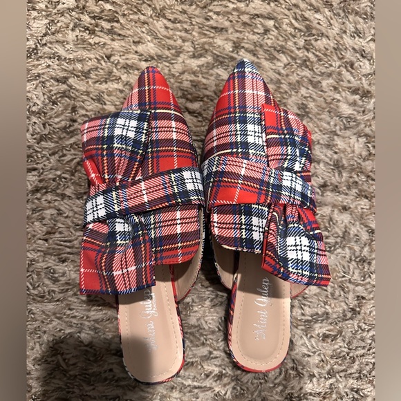 the mint julip | Shoes | Plaid Mule Womens 7 Euc | Poshmark